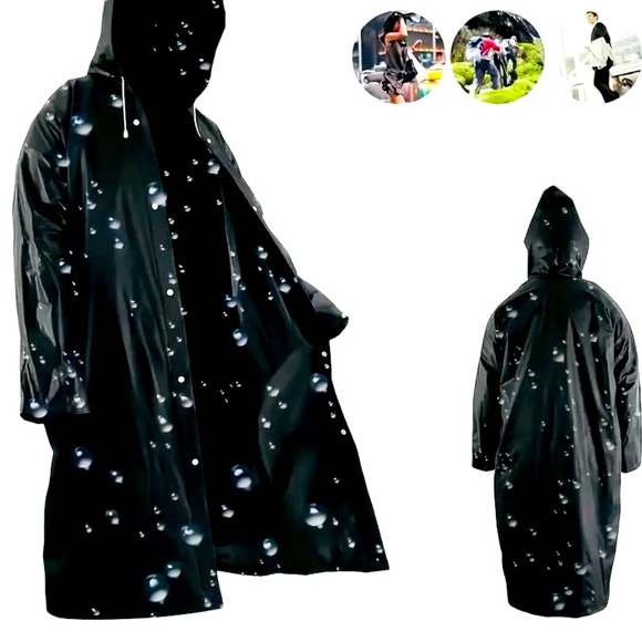 Jackets & Coats | New Extra Long Waterproof Raincoat Black Os | Poshmark